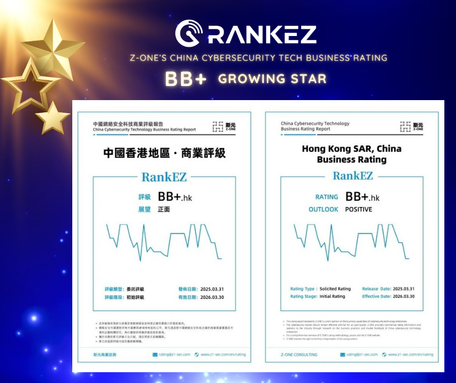 RankEZ receives Growing Star ‘BB+’ Rating in Z-ONE’s China ...